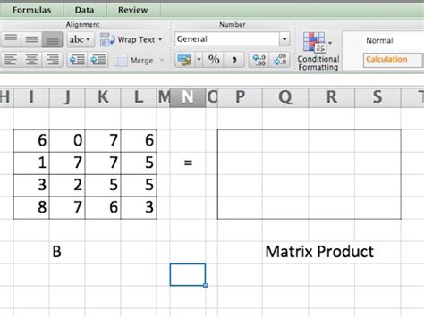 Matrix Formula Excel