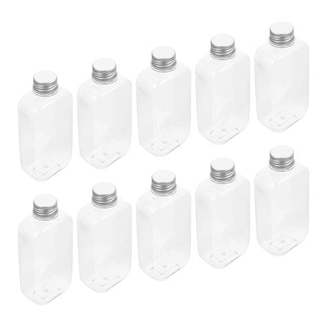 플라스틱 빈 우유 병 뚜껑 투명 음료 주스 음료 용기 뚜껑 차 용기 벌크 스무디 물 소다 유리 Aliexpress