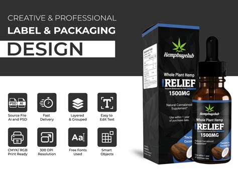 Amazing Cbd Label Hemp Label Bottle Label And Packaging Upwork