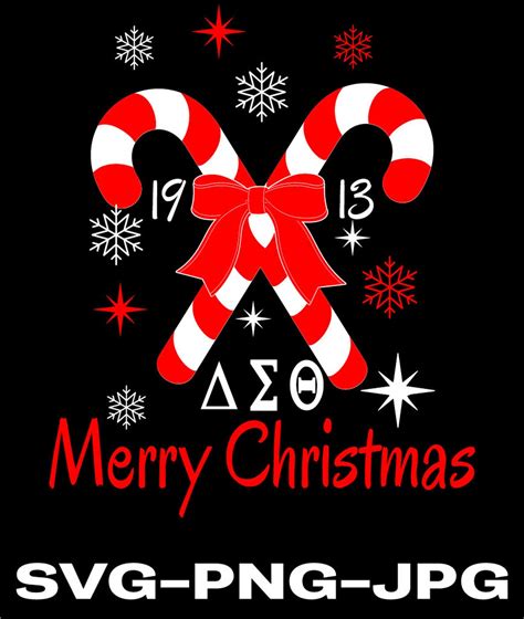 Delta Merry Christmas Design Delta Sigma Theta SVG Etsy