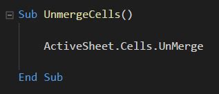 Find And Unmerge Merged Cells With VBA My Online Training Hub