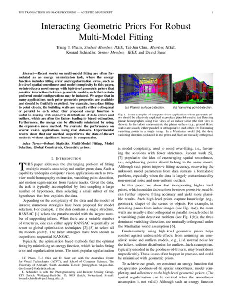 Pdf Interacting Geometric Priors For Robust Multimodel Fitting