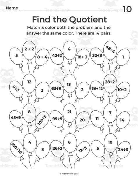 Multiplication And Division Workbook By Teach Simple