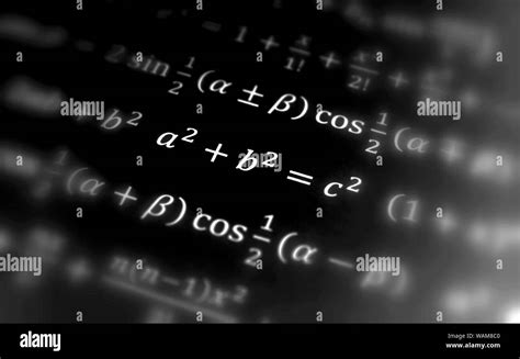 Pythagoras Equation Math Geometry Background With Formulas Math
