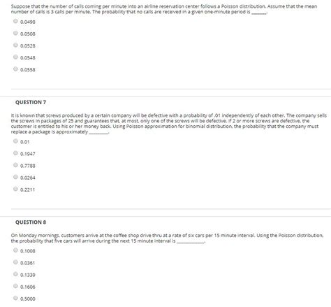 Solved Suppose That The Number Of Calls Coming Per Minute