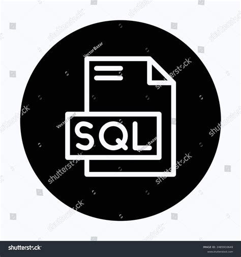 Sql File Format Vector Icon Stock Vector Royalty Free 2485910649 Shutterstock