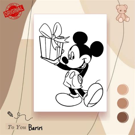 Jual Gambar Sketsa Mewarnai Mickey Mouse Sketsa Lukis Sketsa Sablon Shopee Indonesia