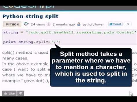 PYTHON Tutorial Python String Split YouTube