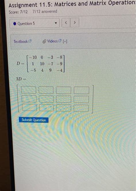 Solved Assignment Matrices And Matrix Operation Chegg