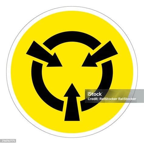 Electrostatic Sensitive Device Symbol Sign Vector Illustration Isolated On White Background
