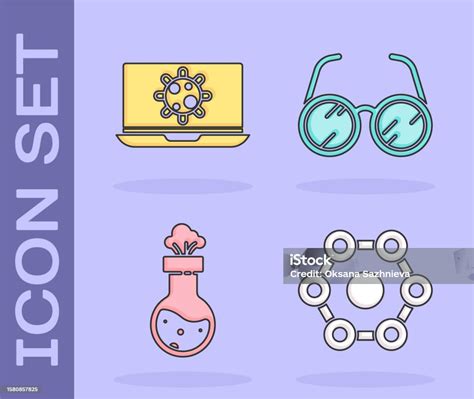 화학 공식 노트북의 박테리아 시험관 및 플라스크 화학 물질 및 실험실 안경 아이콘을 설정합니다 벡터 건강 검진에 대한 스톡 벡터 아트 및 기타 이미지 Istock