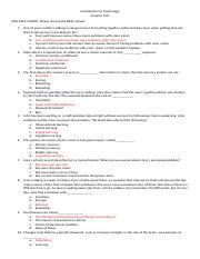 Introduction To Psychology Midterm Practice Test Docx Introduction To Psychology Practice