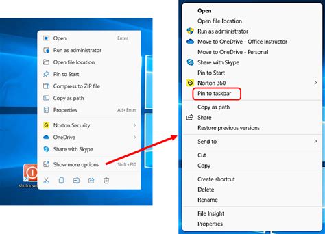 add shut down shortcut to taskbar and save time office instructor