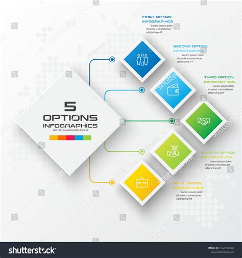 Business Infographics Template 5 Steps Square Stock Vector Royalty Free 1662108328 Shutterstock