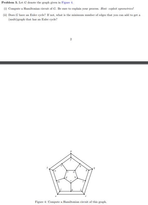 Solved Problem Let G Denote The Graph Given In Figure Chegg