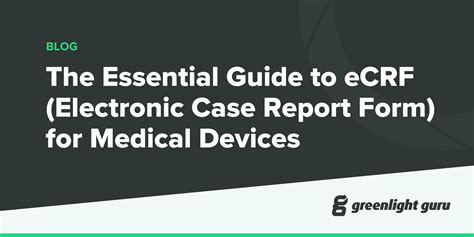 Ecrf Electronic Case Report Form In Clinical Trials