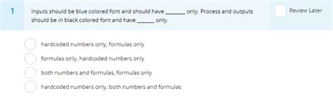 Solved 1 Review Later Inputs Should Be Blue Colored Font And