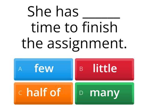 Practice U3 Quantifiers B1 Quiz
