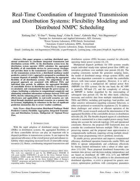 pdf real time coordination of integrated transmission and