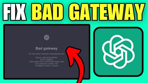 How To Fix ChatGPT Bad Gateway Error 502 - YouTube