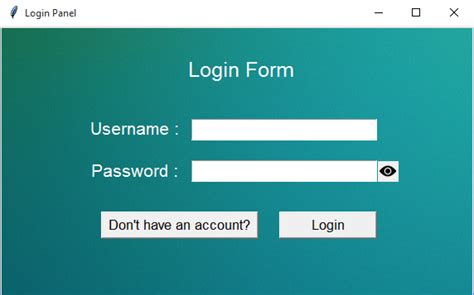 Github Gh0sth4ckerpythonloginpanel Login Panel Made With Tkinter