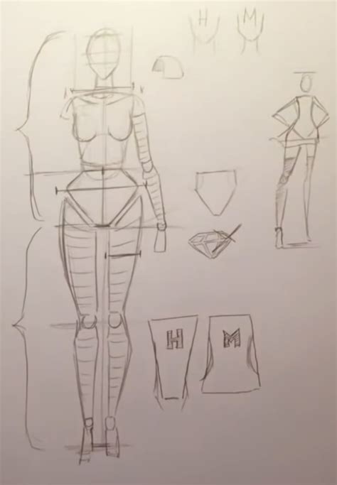 Embloque De Personaje Femenino Tutorial De Dibujo Anatomía Femenina