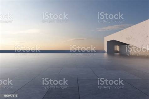 빈 콘크리트 바닥 자동차 프리젠 테이션과 미래 건축 배경의 3d 렌더링 건축에 대한 스톡 사진 및 기타 이미지 건축 단일 이미지 콘크리트 Istock