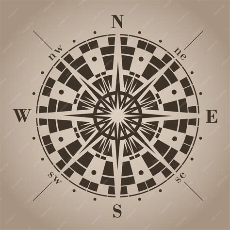 Premium Vector Compass Rose Vector Illustration