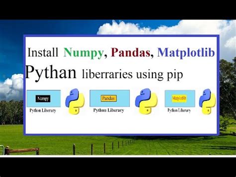 Installation of Python liberaries [Pandas, numpy and matplotlib] using pip #python_tutorials ...