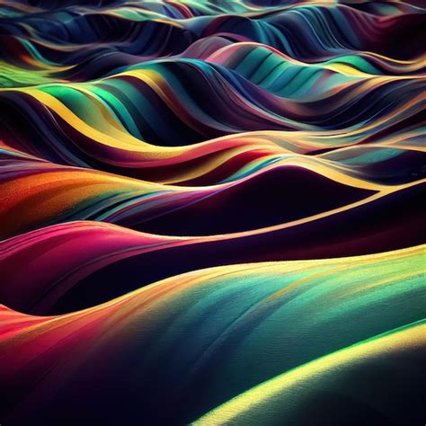 Premium Photo Multicolored Liquid Wavy Dynamic Fluid Abstract Background Undulating Relief 3d