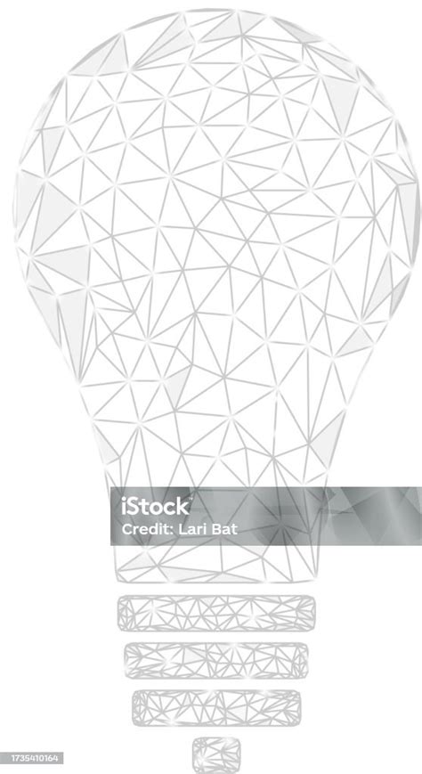 흰색 배경에 그래픽 디자인을 위한 회색 프레임 다각형 전구 로고 배너 포스터 웹 사이트 일러스트레이션과 같은 시각 자료의 컬러 오버레이에 사용할 수 있습니다 광고에 대한