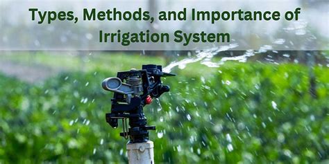 Irrigation Systems Types Methods And Importance