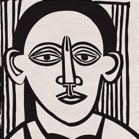 Premium Photo Cubism Illustration Of Human Head Picasso Style Black
