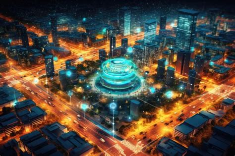 Premium Photo Smart City Infrastructure With Iot Sensor Network Created With Generative Ai