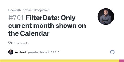 filterdate only current month shown on the calendar · issue 701