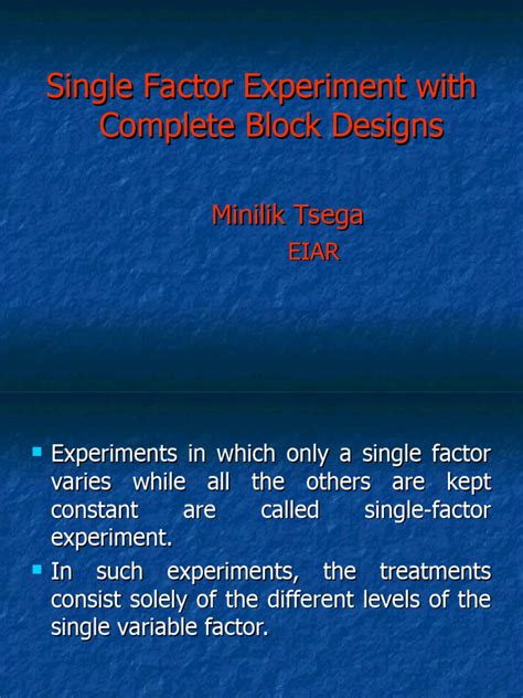 Complete Block Designs Pdf Analysis Of Variance Experiment