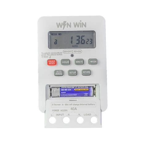 Microcomputer Timer Switch 220v 40a เครื่องตั้งเวลา เปิด ปิด อุปกรณ์