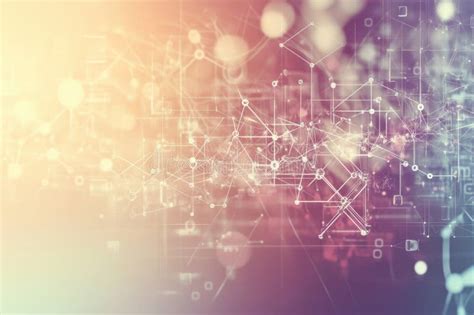 Abstract Representation Of Molecular Structures And Chemical Connections In A Vibrant Color