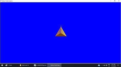 Python Program To Basic New Multi Color Tri Design Using The Python