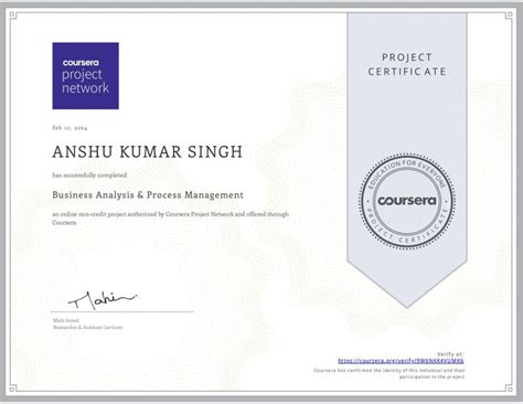 Im Excited To Share My Recent Certification In Business Analysis And