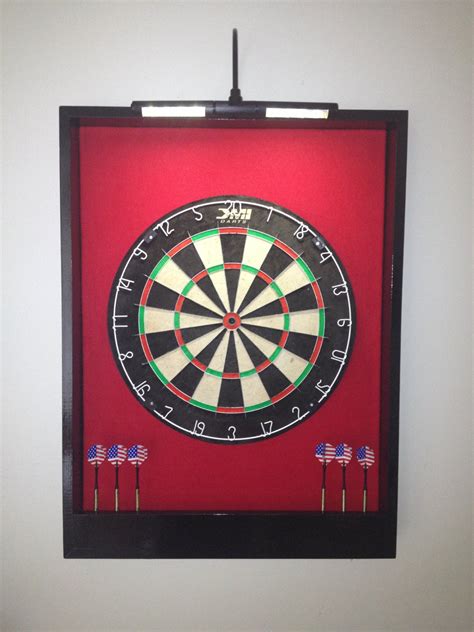 LED Lighted Custom Dart Board Backboard Red Black Trim Etsy