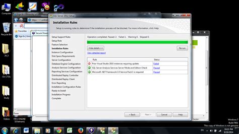 Lỗi khi cài Microsoft SQL Server 2012 Viết bởi Oken