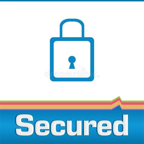 Secured Blue Stroked Stripes Stock Illustration Illustration Of Online Safety 124421480