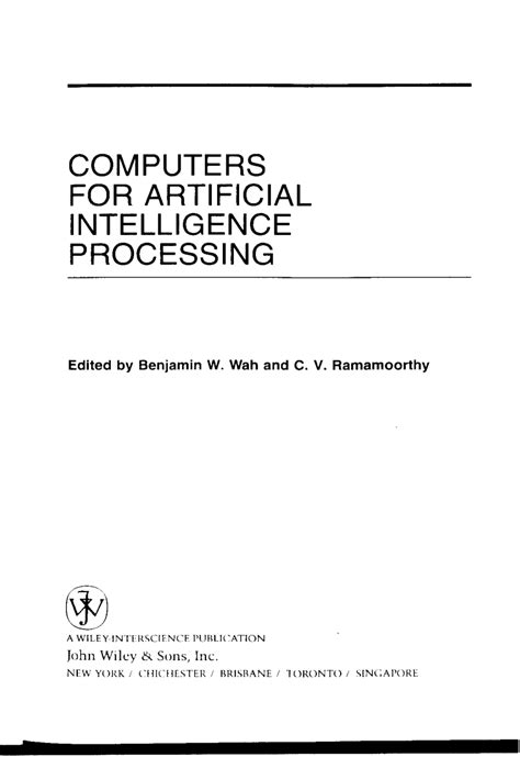 Pdf Computers For Artificial Intelligence Processing