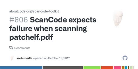ScanCode Expects Failure When Scanning Patchelf Pdf Issue Aboutcode Org Scancode