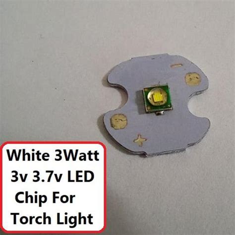 16mm Torch Light White Color 3 Watt Led Chip 3 1v 3 7v 3w With Metal