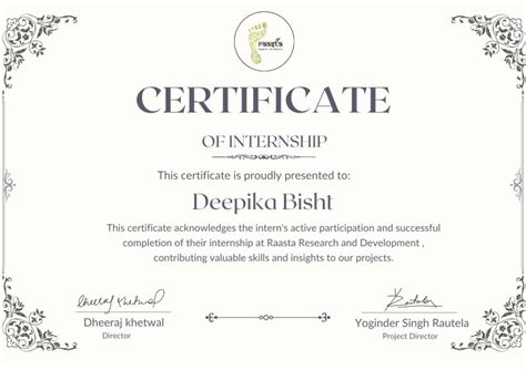 Deepika Bisht On Linkedin I Am Glad To Share That I Have Completed My Intership With Raasta