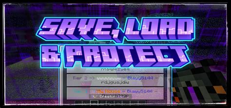 Save Load And Protect Addon For Minecraft