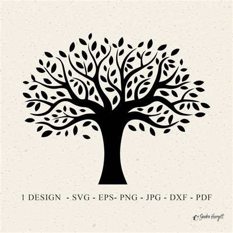 Oak Tree Plotter File Svg