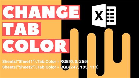 Excel VBA Macro Change Sheet Tab Color Step By Step Tutorial YouTube
